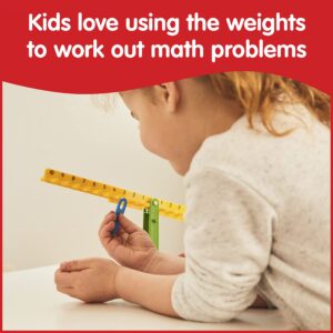 edxeducation Student Math Balance - In Home Learning Manipulative for Early Math and Number Concepts - Includes 20 Weights - Beginner Addition, Subtraction and Equations