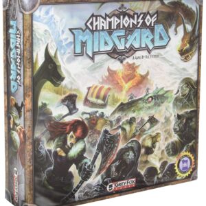 Grey Fox Games Champions of Midgard Strategy Board Game, 60-90 Minute Playing time, Ages 10 and up, 2-4 Players, Dice-Driven Combat to Gain The Most Glory & Become The Next Jarl