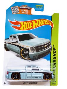 hot wheels 2015 hw workshop chevy silverado 249/250, light blue