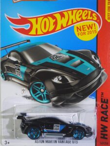 hot wheels 2015 hw race, aston martin vantage gt3 149/250, black