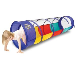 kiddey play tunnel for kids | crawl tunnels with see through sides | outdoor & indoor multicolored tent for dogs, toddlers, and babies | pop up baby crawling backyard tunnel | balls not included