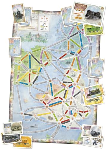 Ticket to Ride United Kingdom + Pennsylvania Board Game EXPANSION - Strategy Game, Family Game for Kids & Adults, Ages 8+, 2-5 Players, 30-60 Minute Playtime, Made by Days of Wonder