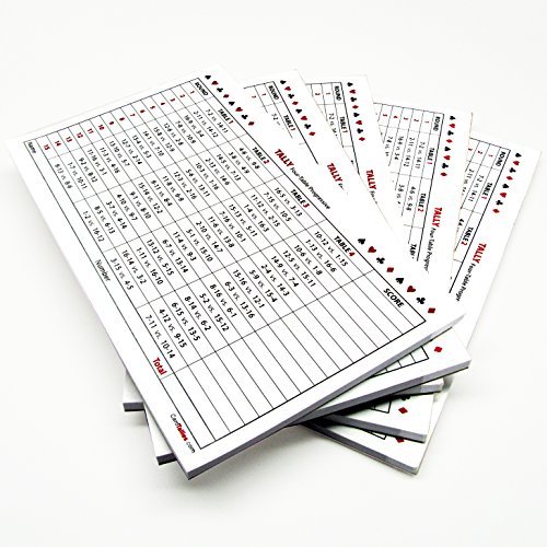 Progressive Score Pads, 4-Table (5 Pads, 50 Sheets Each) Enjoy The Original! Proudly Made in The USA.