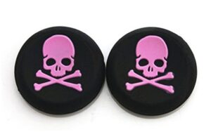 vivi audio® thumb stick grips cap cover joystick thumbsticks caps for ps4 xbox one xbox 360 ps3 ps2 pink skull