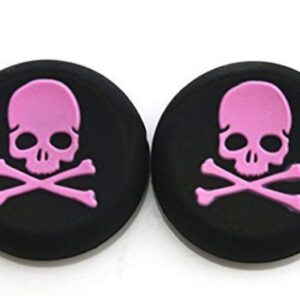 Vivi Audio® Thumb Stick Grips Cap Cover Joystick Thumbsticks Caps for PS4 Xbox ONE Xbox 360 PS3 PS2 Pink Skull