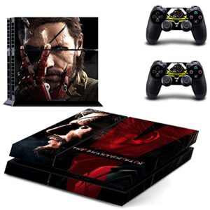 mightysticker® ps4 designer skin game console + 2 controller decal vinyl protective covers stickers f sony playstation 4 - metal gear solid v the phantom pain 5 scarface blackbeard eye patch pirate