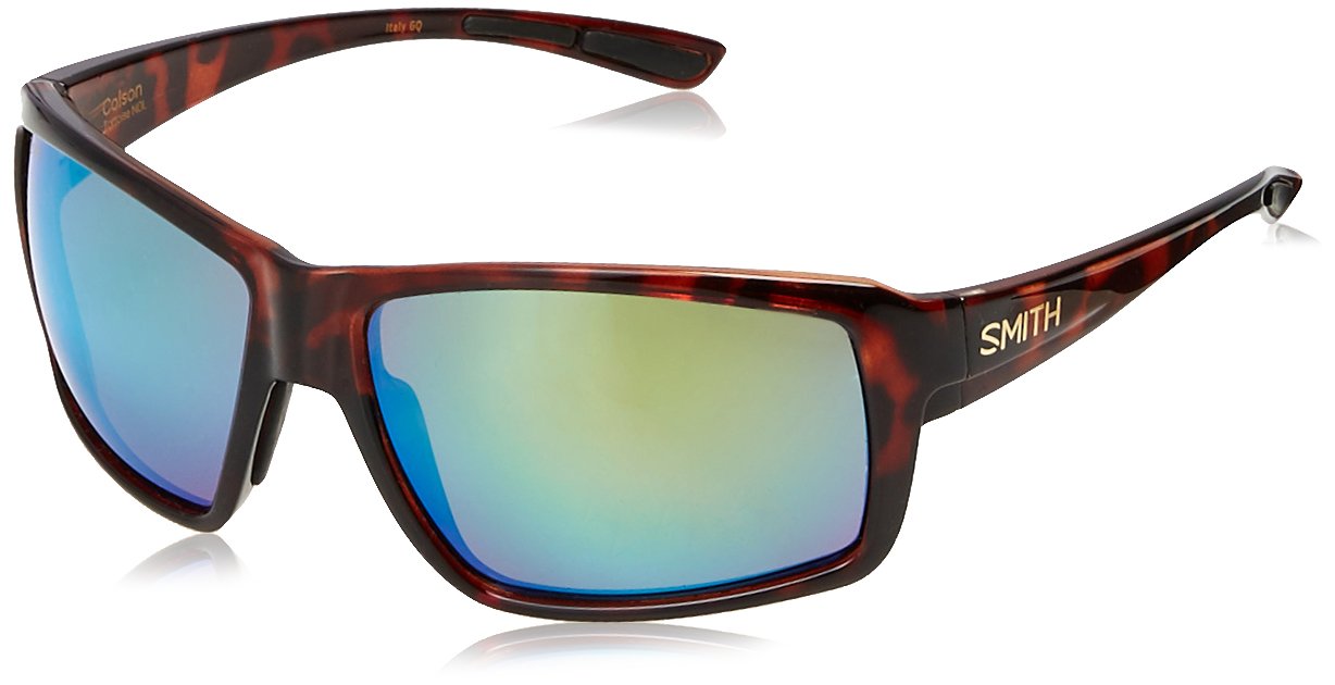 Smith Optics Colson Sunglasses, Tortoise Frame, Polar Green Mirror Techlite Glass Lenses