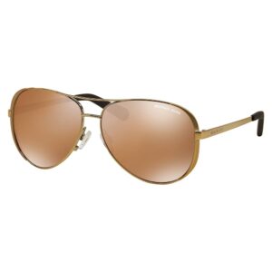 michael kors mk5004 chelsea sunglasses, gold non polarized