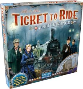 ticket to ride united kingdom + pennsylvania board game expansion - strategy game, family game for kids & adults, ages 8+, 2-5 players, 30-60 minute playtime, made by days of wonder