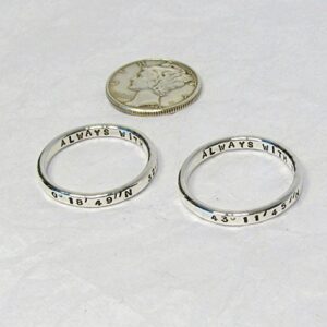 Personalized Sterling Silver Ring, Stacking Rings - 2.4 mm wide