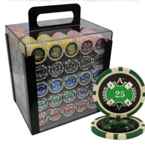 mrc poker 1000pcs ace casino laser poker chips set with acrylic case custom build