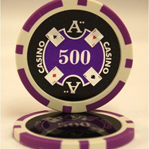 MRC Poker 1000pcs Ace Casino Laser Poker Chips Set with Acrylic Case Custom Build