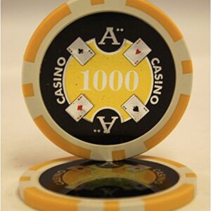 MRC 1000 pcs Ace Casino Poker Chips Set with Aluminum Case Custom Build