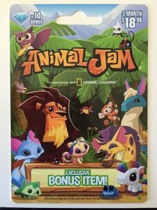 national geographic animal jam online game card - 10 diamonds - 3 month membership - with exclusive bonus item