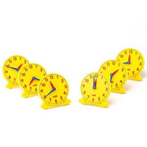 didax educational resources, 5", 12 hour student clock, set of 6, multi