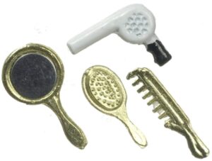 dollhouse miniature bathroom accessories set