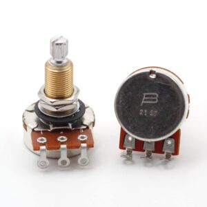 (4X) Bourns 500K Long Split Shaft Audio Potentiometers + (2X) .022uf Orange Drop Capacitors - for Electric Guitar