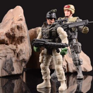 HAPTIME Military Action Figure Play Set for Kids - Army Men Soldiers Toys for Boys and Girls Ages 3-9 (SWAT Team Edition)