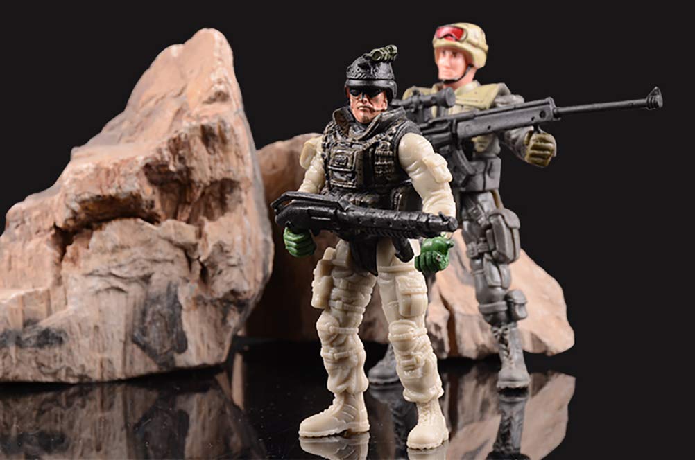 HAPTIME Military Action Figure Play Set for Kids - Army Men Soldiers Toys for Boys and Girls Ages 3-9 (SWAT Team Edition)