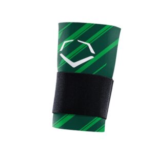 evoshield mlb speed stripe wrist guard with strap, green, large