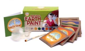 the natural earth paint kit | non- toxic | made for kids | vegan | 6 bright colors | all ages