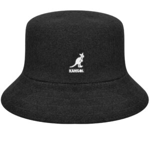 kangol bermuda bucket hat, fashion hats for men and women, large, black