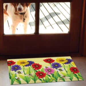 Toland Home Garden 800215 Zinnia Flight Spring Door Mat 18x30 Inch Summer Outdoor Doormat for Entryway Indoor Entrance