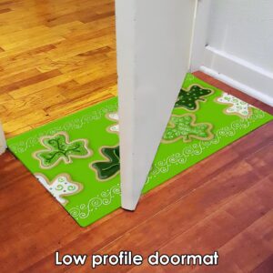 Toland Home Garden 800212 Shamrock Cookies St Pats Door Mat 18x30 Inch Spring Outdoor Doormat for Entryway Indoor Entrance