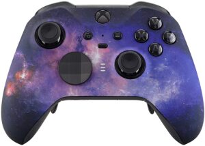 7 watts elite series 2 controller modded - custom pro rapid fire mod - for xbox one series x s wireless & wired pc gaming - blue flames