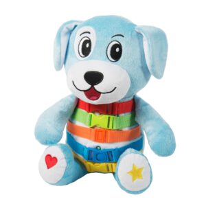 buckle toys - barkley dog - plush animal learning toy - develop fine motor skills - counting and color recognition stuffed animal - perfect travel toddlers essentials