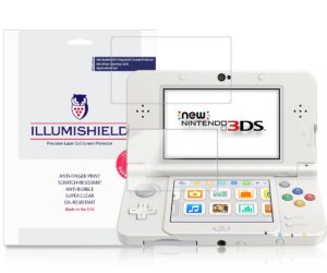 illumishield screen protector compatible with new nintendo 3ds (standard version,2015)(3-pack) clear hd shield anti-bubble and anti-fingerprint pet film