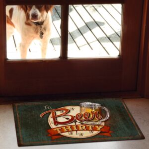 Toland Home Garden 800208 It's Beer Thirty Man Cave Door Mat 18x30 Inch Drink Outdoor Doormat for Entryway Indoor Entrance