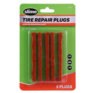 slime 20233 tire repair plugs strings, atv, mowers, wheelbarrows, 7-ply, 4 inch, 5 count