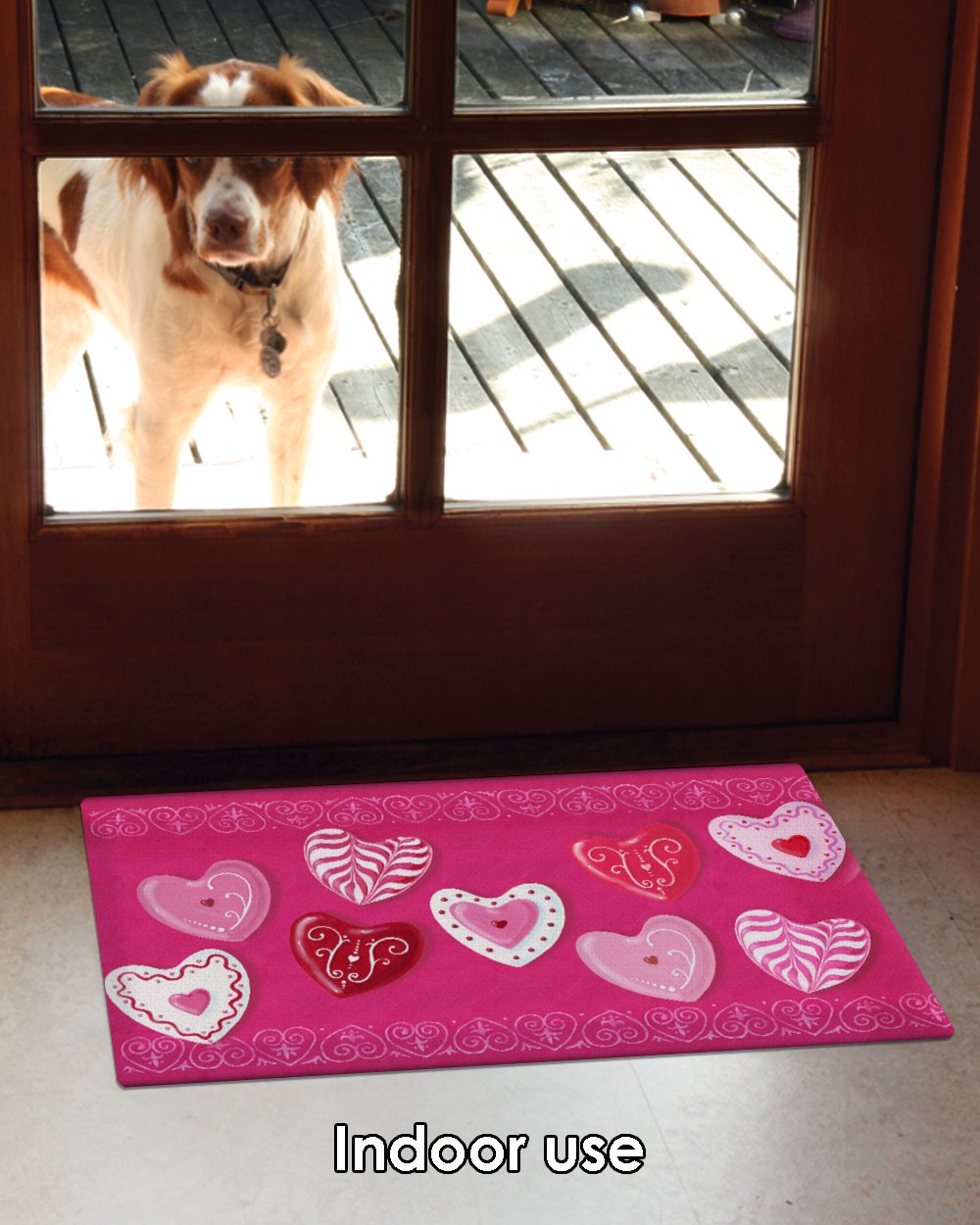 Toland Home Garden 800210 Heart Cookies Valentines Door Mat 18x30 Inch Spring Outdoor Doormat for Entryway Indoor Entrance