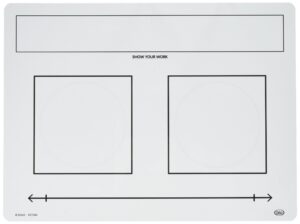 didax educational resources, 10-board set write-on/wipe-off fraction mats, white, black