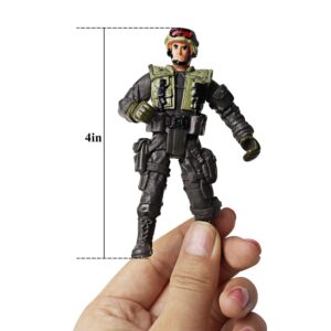 HAPTIME Military Action Figure Play Set for Kids - Army Men Soldiers Toys for Boys and Girls Ages 3-9 (SWAT Team Edition)