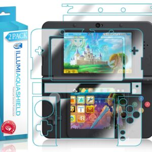 ILLUMI AquaShield Front + Back Protector Compatible with Nintendo 3DS (2015,Standard Version)(2-Pack) HD Clear Screen Protector No-Bubble TPU Film