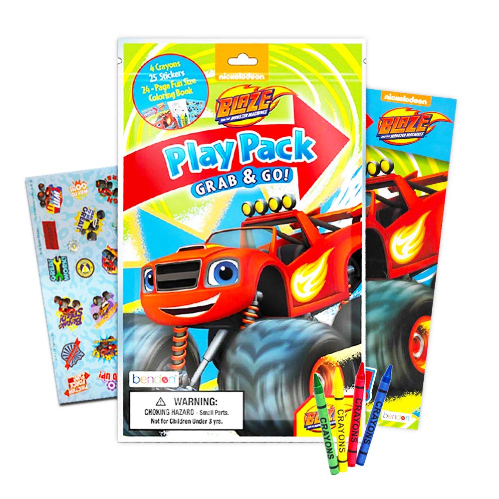 Blaze and the Monster Machines Coloring and Activity Book with Bonus Mini Cars Coloring Book with Stickers (Blaze Party Supplies)