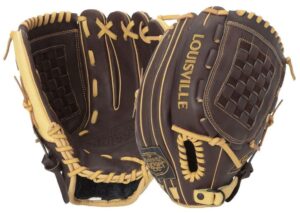 louisville slugger omaha select mitt, right, brown, 12"