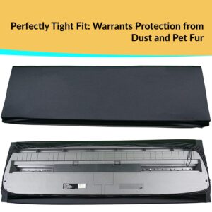 QMG Stretchable Keyboard Dust Cover for 88 Key-keyboard: Best for all Digital Pianos & Consoles – Adjustable Elastic Cord; Machine Washable – 49”×17”×6”.