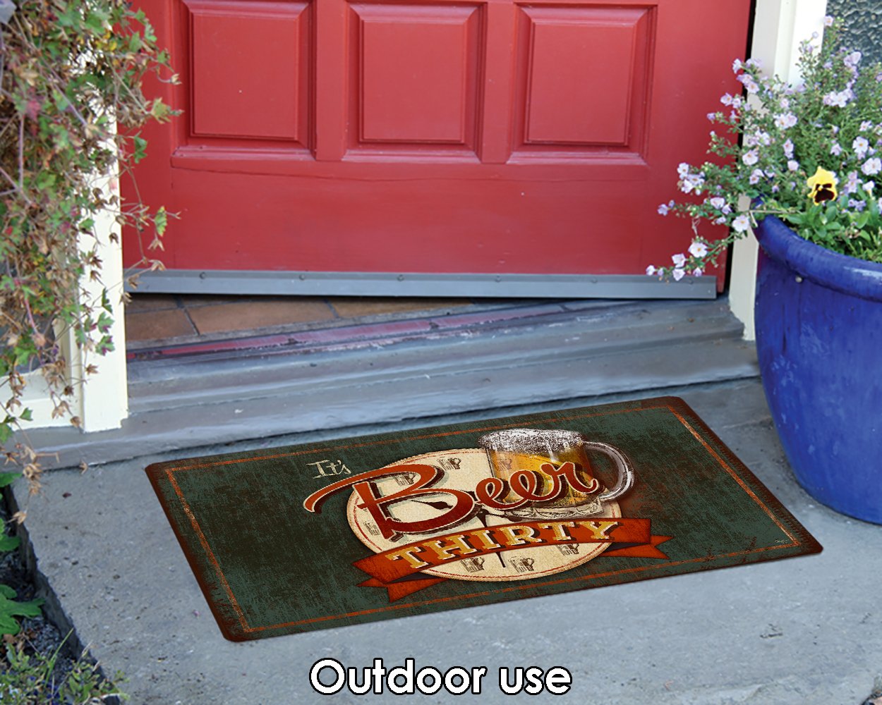 Toland Home Garden 800208 It's Beer Thirty Man Cave Door Mat 18x30 Inch Drink Outdoor Doormat for Entryway Indoor Entrance