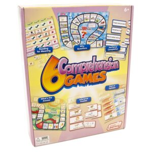 Junior Learning 6 Comprehension Games, Multi, (Model: JL406), 10.25 H x 2.5 L x 7.75 W