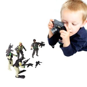 HAPTIME Military Action Figure Play Set for Kids - Army Men Soldiers Toys for Boys and Girls Ages 3-9 (SWAT Team Edition)