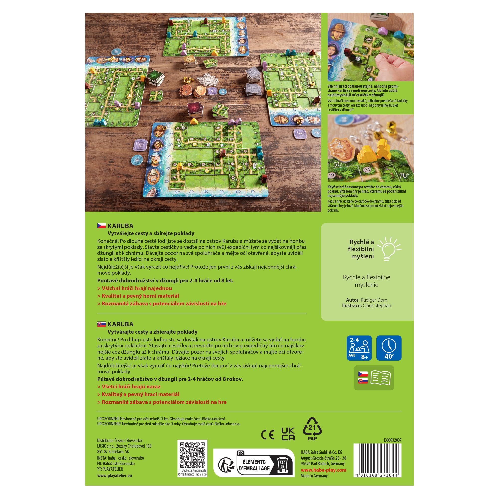 HABA Karuba - Jungle Adventure Tile Placement Family Puzzle Game - Exciting Family Games & Kids Board Games Ages 8-12 (Made in Germany)