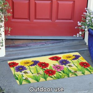 Toland Home Garden 800215 Zinnia Flight Spring Door Mat 18x30 Inch Summer Outdoor Doormat for Entryway Indoor Entrance