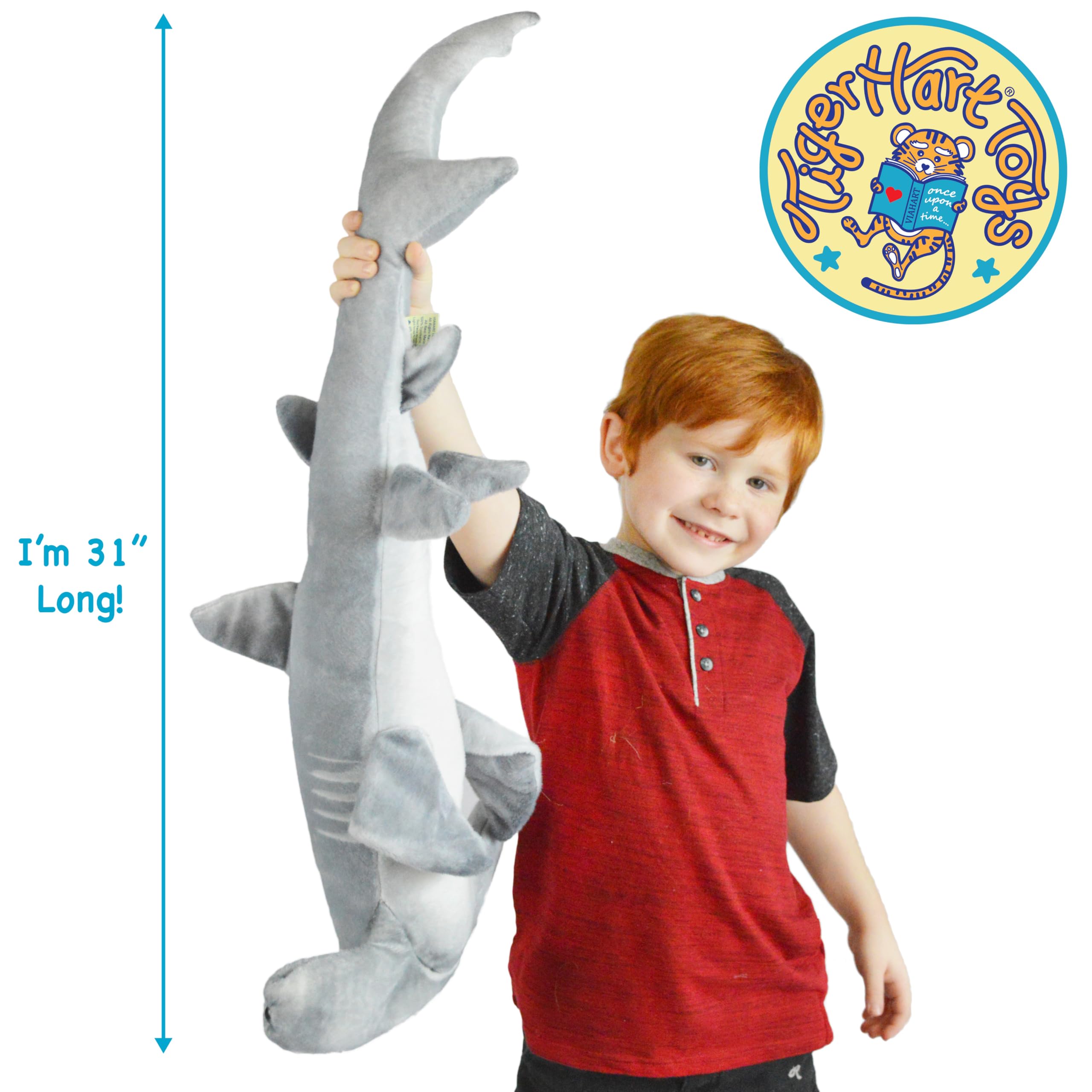 TigerHart MC The Hammerhead Shark - 31 Inch Stuffed Animal Plush