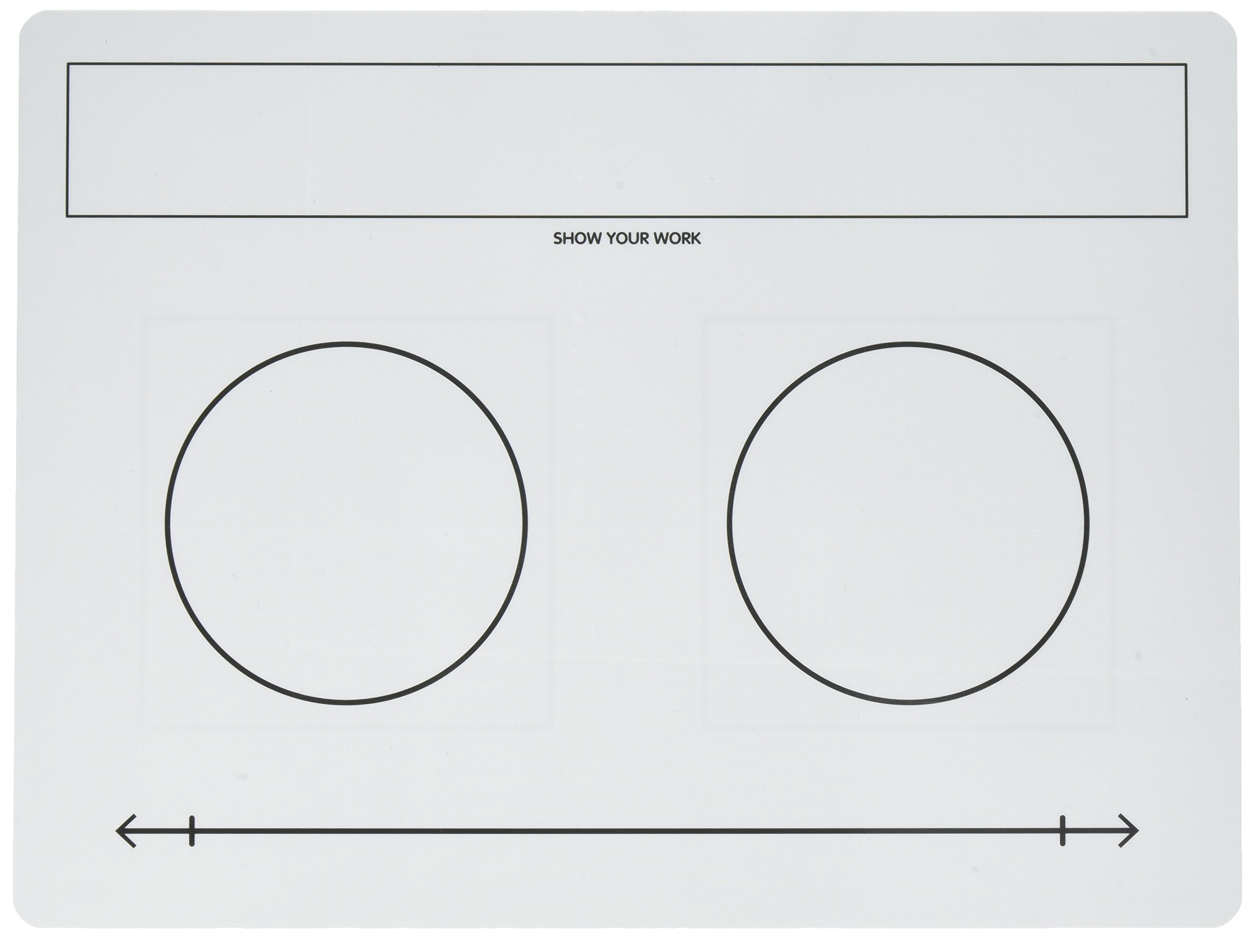 Didax Educational Resources, 10-Board Set Write-On/Wipe-Off Fraction Mats, White, Black