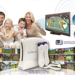 Lexibook Yeno TV Game Console 200-in-1 Electronic Games, Wireless controllers, Tennis, swimming, aerobics, bowling, skiing, beach volleyball, golf, arcade games - JG7420