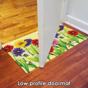 Toland Home Garden 800215 Zinnia Flight Spring Door Mat 18x30 Inch Summer Outdoor Doormat for Entryway Indoor Entrance