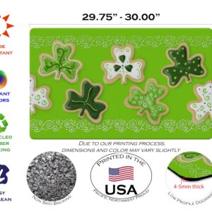 Toland Home Garden 800212 Shamrock Cookies St Pats Door Mat 18x30 Inch Spring Outdoor Doormat for Entryway Indoor Entrance